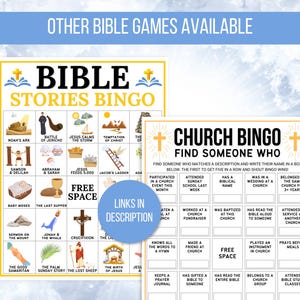 Books of the Bible Bingo, Bible Bingo, 60 Bible Bingo Cards, Bible ...