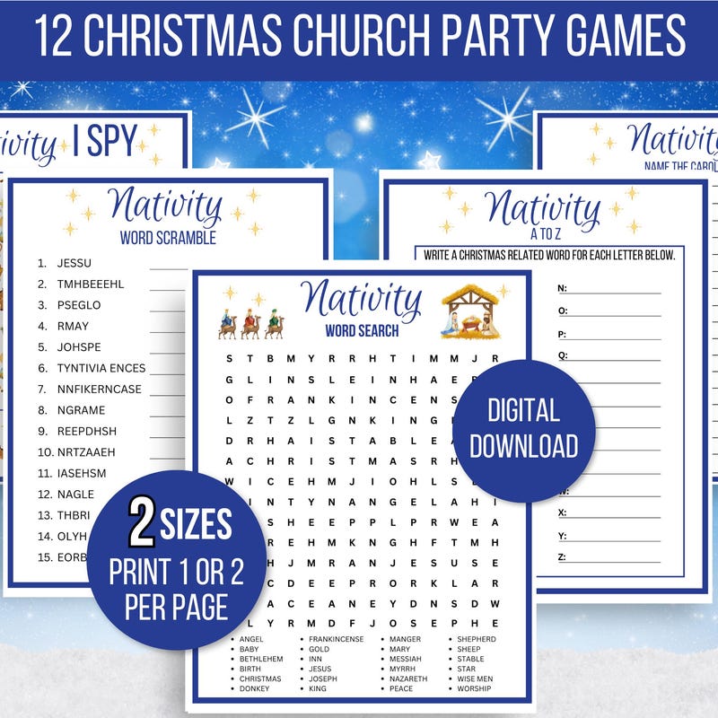Christmas Games Church Party - Etsy