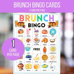 Brunch Bingo, 30 Printable Brunch Bingo Cards, Brunch Bingo Game ...