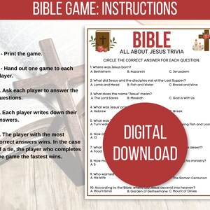 Bible Games, Bible Trivia, How Well Do You Know Jesus Game, Bible Study ...