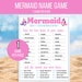 What's Your Mermaid Name Game, Mermaid Name Game Sign, Mermaid Game ...