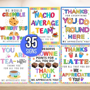 Printable Appreciation Signs, Staff Appreciation Signs, Appreciation ...