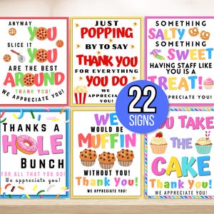 Teacher Appreciation Food Signs Bundle, Teacher Appreciation Week ...
