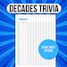 Decades Trivia, Decades Game Bundle, Decade Trivia Night Games, Decades ...