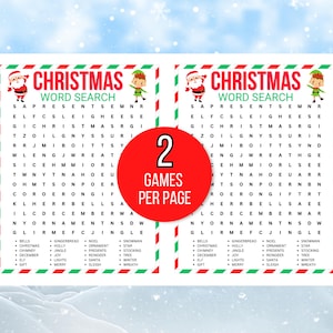 Christmas Word Search, Fun Christmas Game, Printable Christmas Game ...