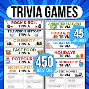 Pub Trivia Games Bundle, Trivia Night Games, Trivia Games Set, Family ...