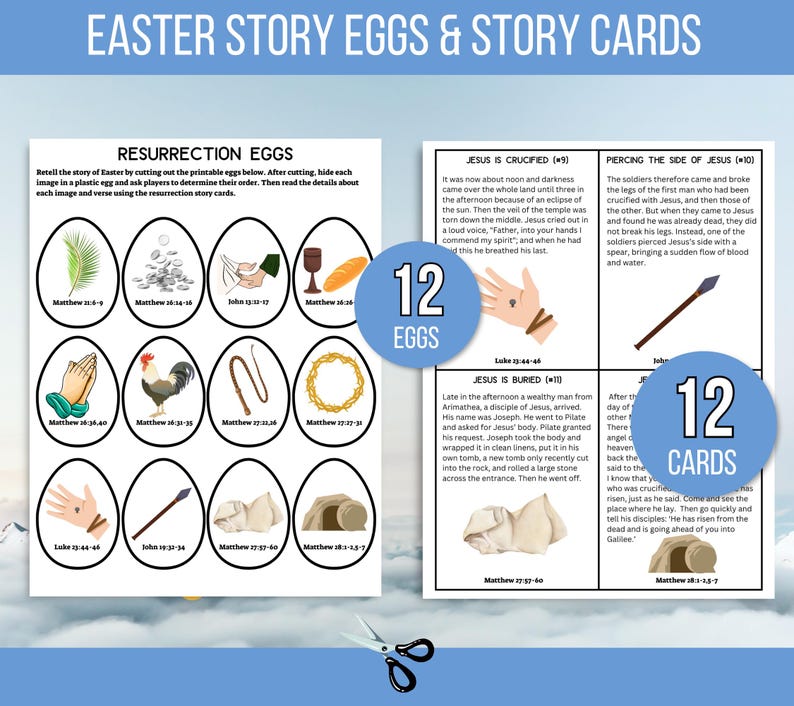 Easter Story Bingo, 50 Religious Easter Bingo Cards, Easter Bible Bingo ...