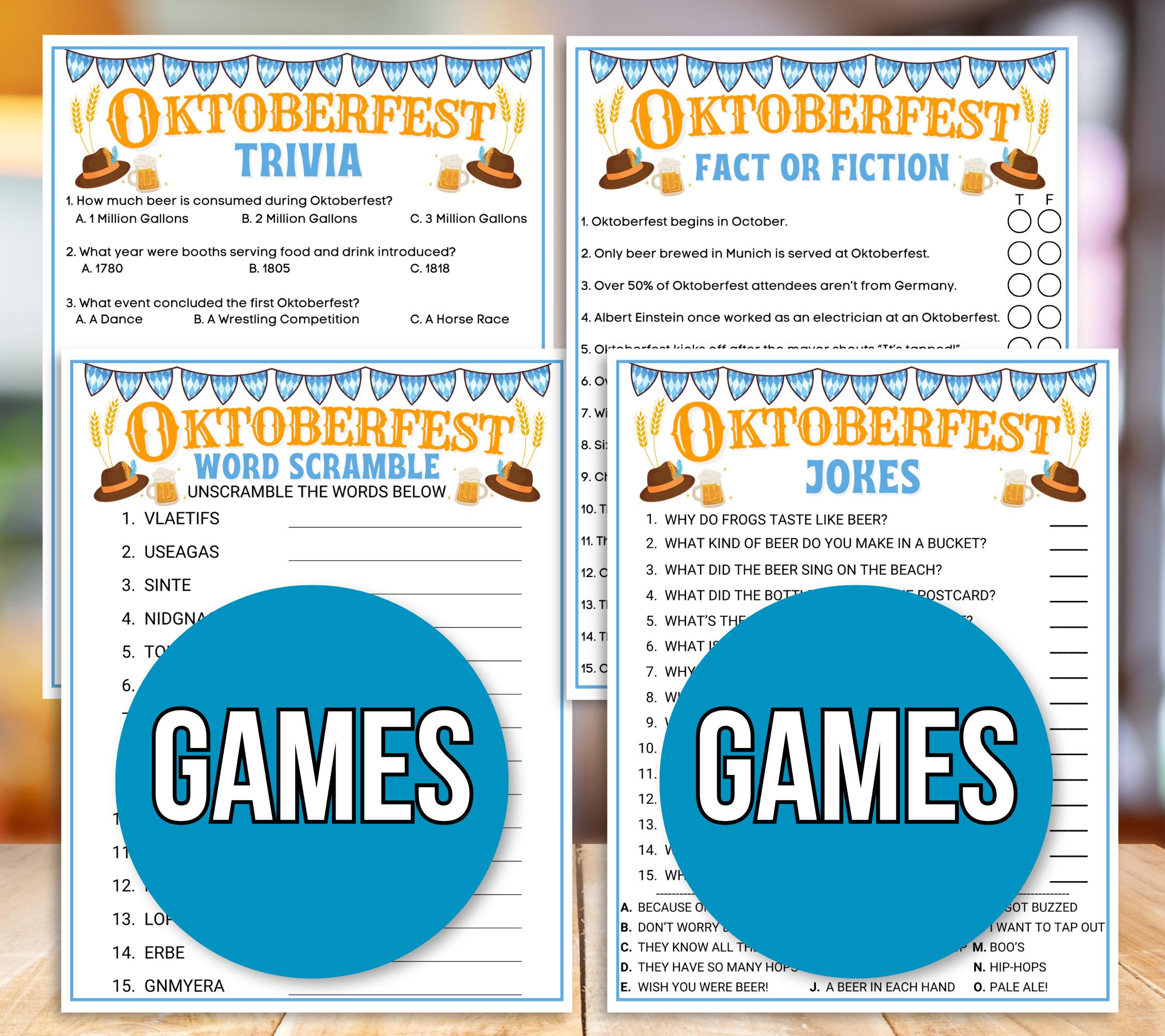 Oktoberfest Games, Oktoberfest Trivia Games, Oktoberfest Games Trivia ...