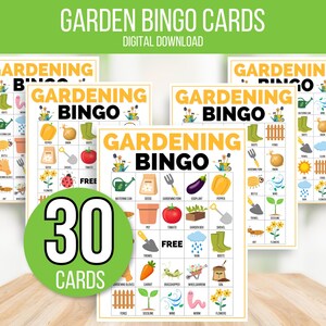 Garden Bingo, Spring Bingo, Garden Game, Garden Activity, Garden ...