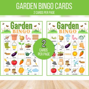 Garden Bingo, Spring Bingo, Garden Game, Garden Activity, Garden ...