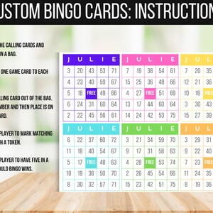 300 Custom Bingo Cards, 6 per Page, Fun Party Game, Classroom Activity ...