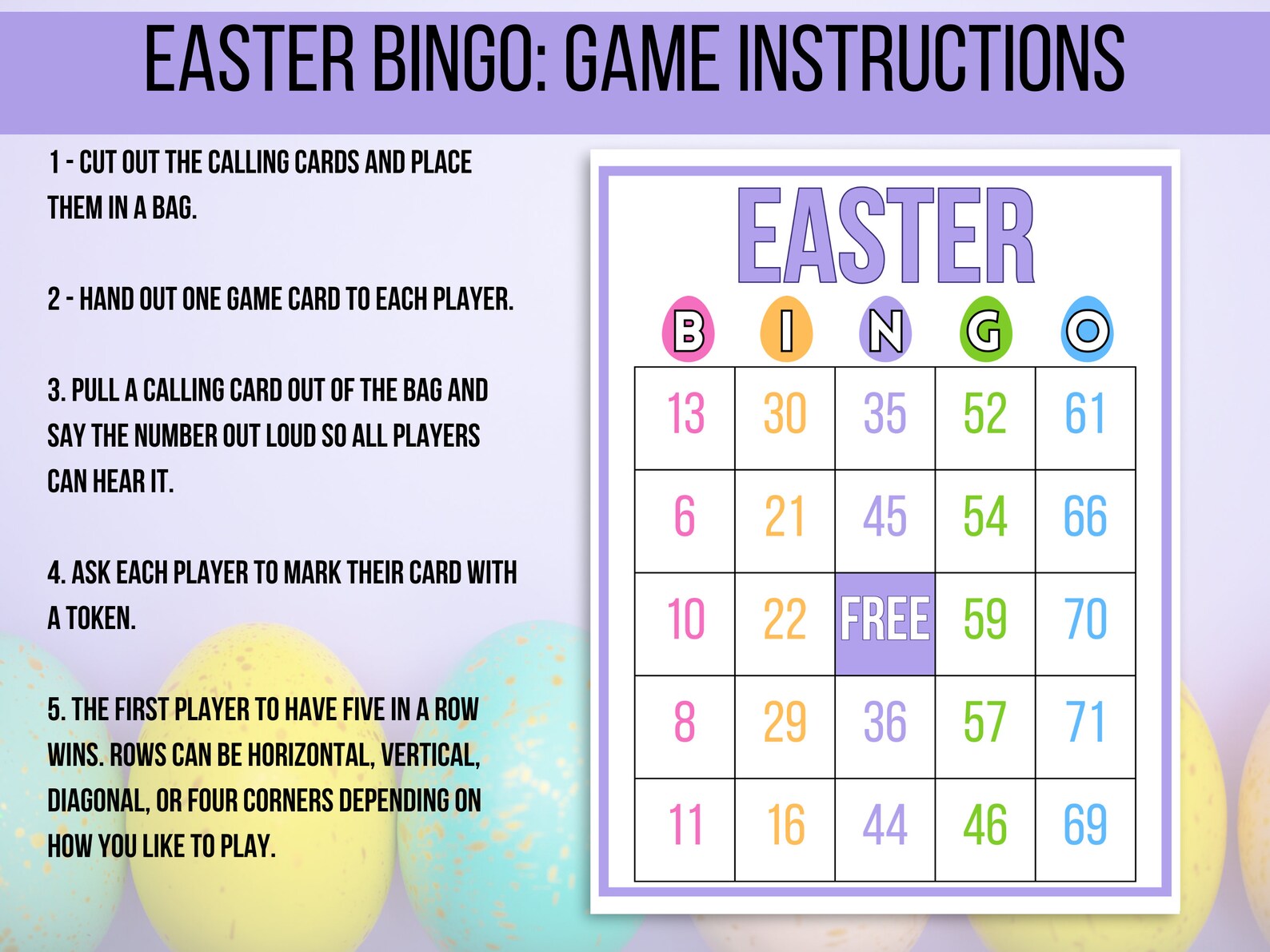Easter Bingo, 100 Easter Bingo Cards, Easter Party Game, Easter ...