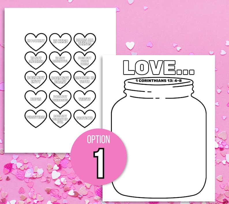 Valentine's Day Bible Coloring Page, God's Love Bible Verses Game, God ...