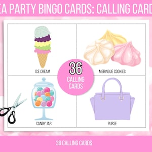 Tea Party Bingo, 40 Unique Printable Tea Party Bingo Cards, Tea Party ...