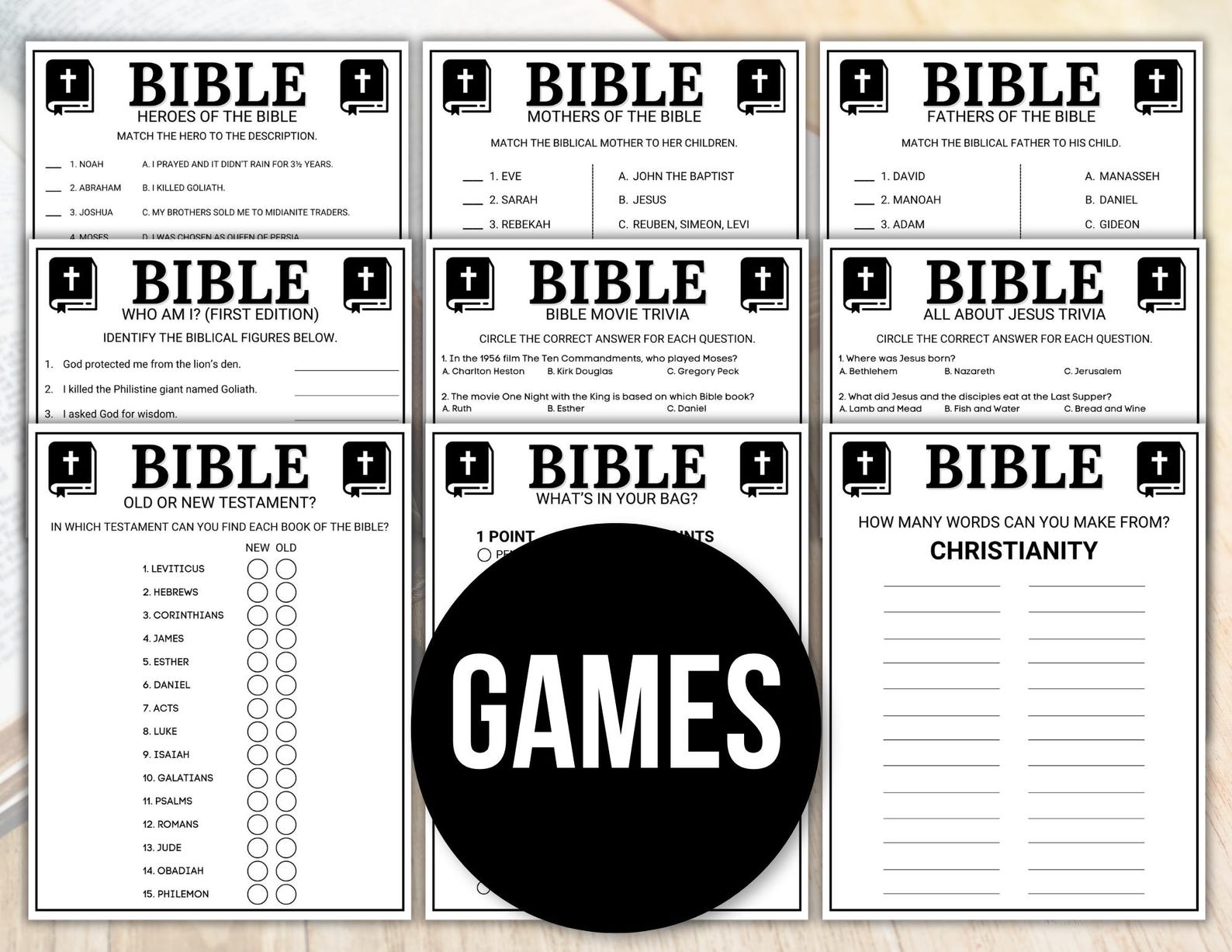 Bible Games, Bible Trivia Games, Bible Activities, Youth Group ...