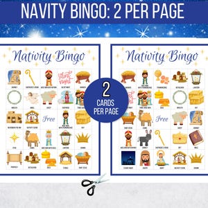 Nativity Bingo, 50 Nativity Bingo Cards, Christmas Bingo, Christmas ...