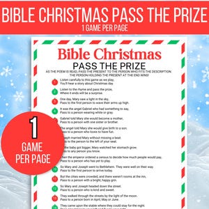 Bible Christmas Pass the Prize, Bible Christmas Games, Nativity Pass ...