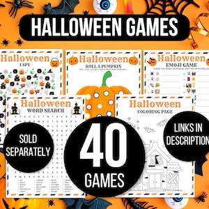 Halloween Bingo, 50 Halloween Bingo Cards, Halloween Games, Kids ...