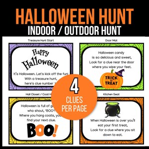 Halloween Treasure Hunt, Indoor Halloween Scavenger Hunt, Outdoor ...