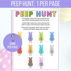 Peeps Easter Scavenger Hunt, Peeps Easter Hunt Game, Peeps Easter Hunt ...