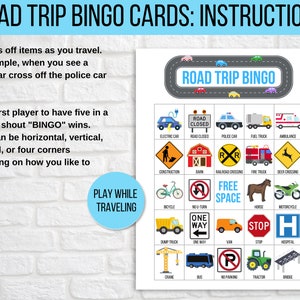 Road Trip Bingo, 10 Printable Road Trip Bingo Cards, Travel Bingo ...