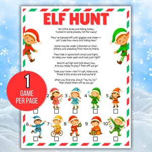 Christmas Scavenger Hunt, Elf Hunt Game, Christmas Treasure Hunt ...