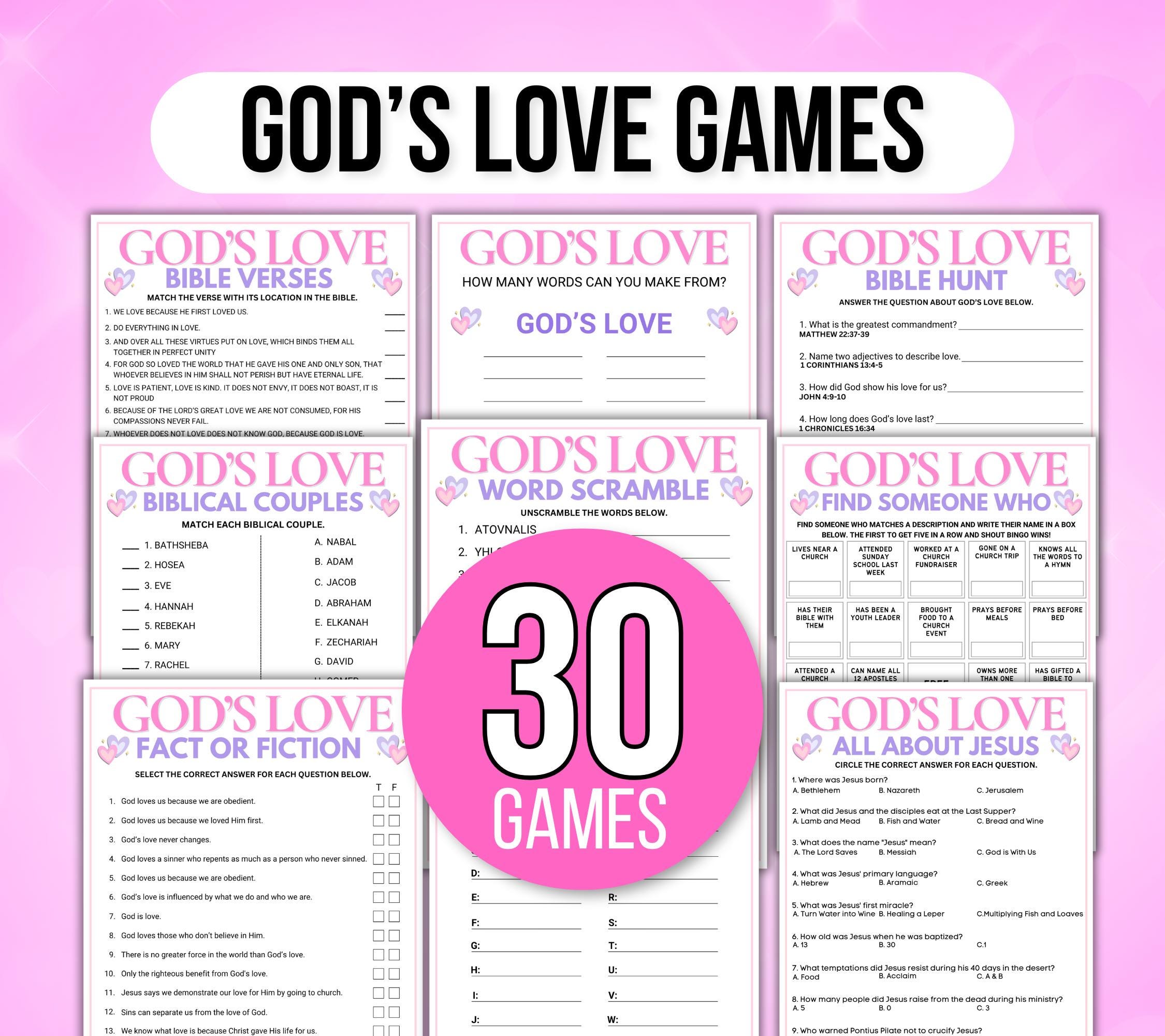 Bible Valentine's Games, Gods Love Bible Games, Valentine’s Bible ...