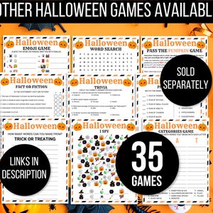 Halloween Bingo, 50 Halloween Bingo Cards, Halloween Games, Kids ...