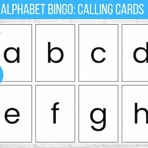 Alphabet Bingo, 100 Printable Alphabet Bingo Cards, ABC Practice, ABC ...
