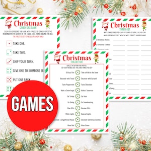 Christmas Game Bundle, 16 Printable Christmas Games, Christmas ...