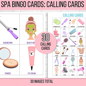 Spa Bingo, 40 Spa Bingo Cards, Spa Birthday Party Game, Girls Party ...