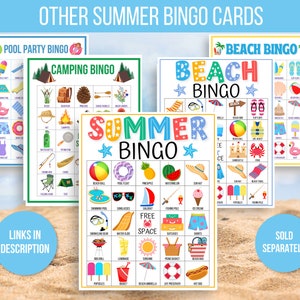 Ocean Bingo, Under the Sea Bingo, 30 Printable Ocean Bingo Cards, Ocean ...