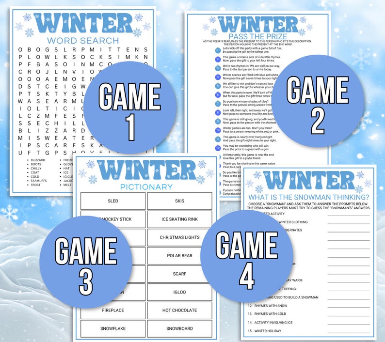 Winter Games, Winter Party Games, Winter Office Party Games, Winter ...