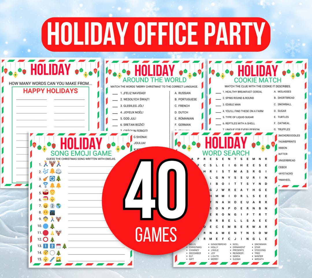 Holiday Office Party Games, Office Party Games, Holiday Office Party ...