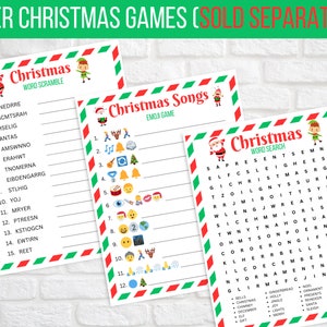 Think Fast Christmas Game, Fun Christmas Game, Printable Christmas Game ...