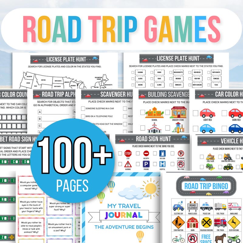 Kids Printables Road Trip - Etsy