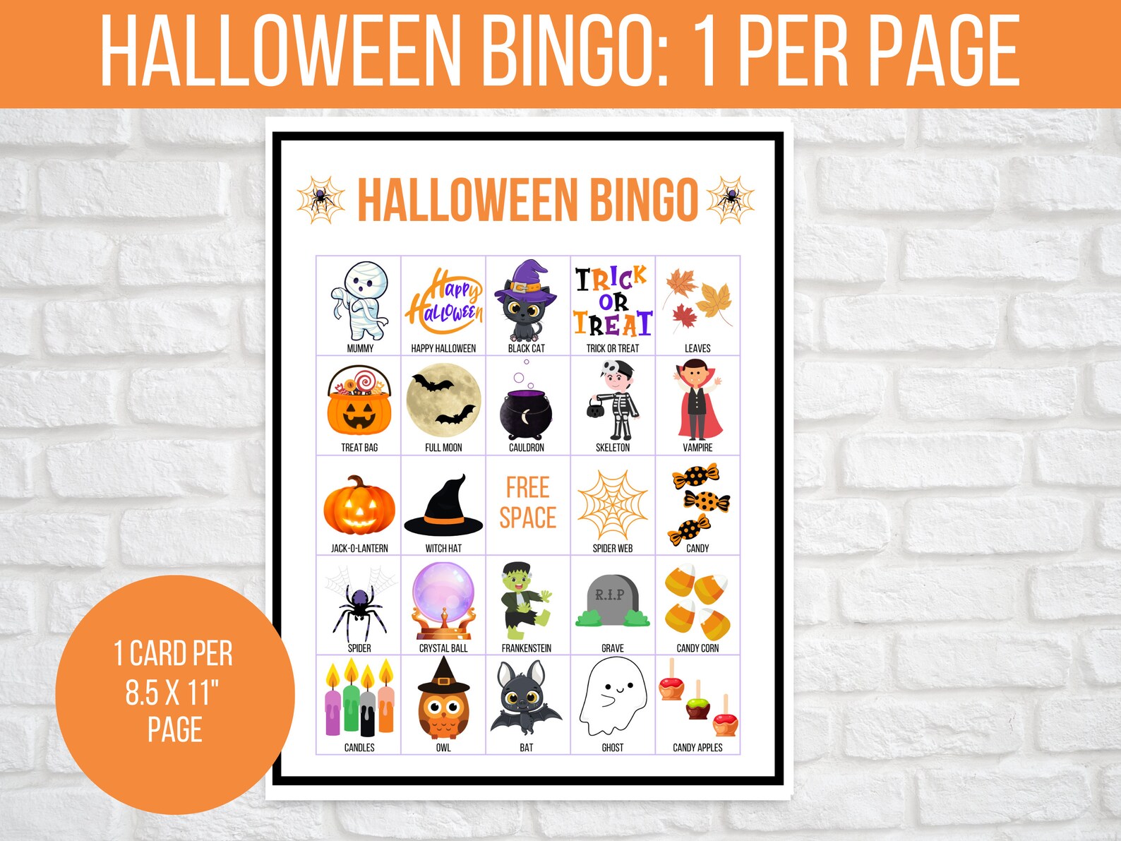 Halloween Bingo 30 Halloween Bingo Cards Halloween Activity - Etsy