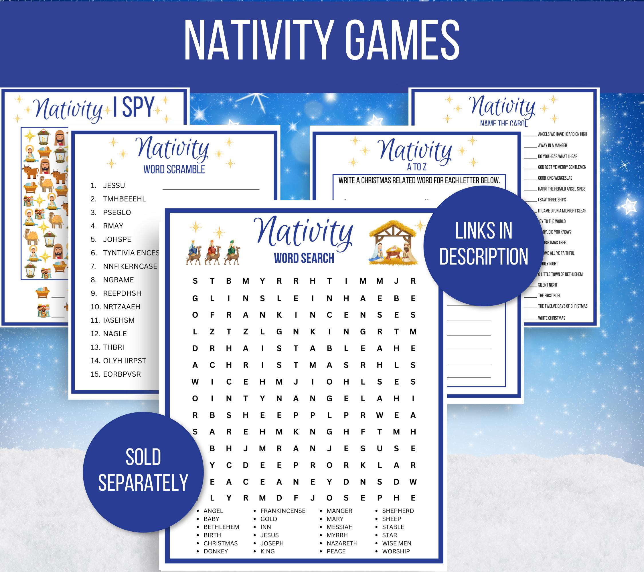 Nativity I Spy, Holiday I Spy, Nativity Seek and Find, Christmas ...
