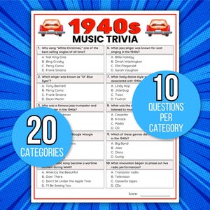 Decades Trivia, Decades Game Bundle, Decade Trivia Night Games, Decades ...