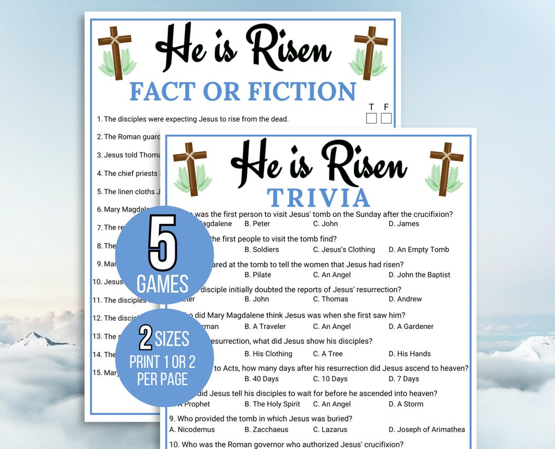 Easter Bible Trivia, Resurrection Trivia, He is Risen Trivia, Religious ...