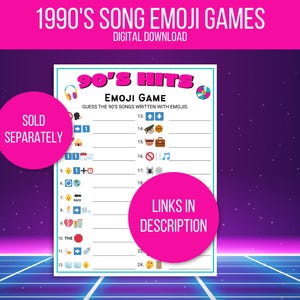 90s Bingo, 90s Song Bingo, 90s Music Bingo, 90s Retro Bingo, 50 ...