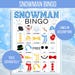 Snowman Word Search, Fun Snowman Game, Printable Snowman Game, Snowman ...
