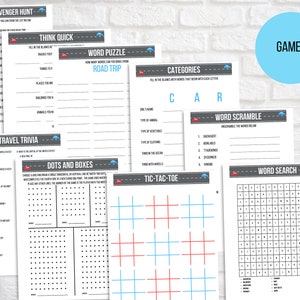 Mega Kids Road Trip Games, Travel Activities, Road Trip Games Bundle ...