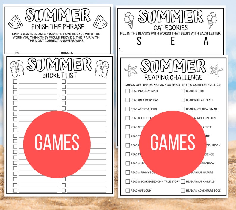 Summer Activities Bundle, Summer Activities for Kids, Fun Kids Summer ...