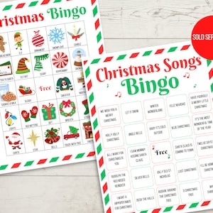 Christmas Carol Bingo, 50 Printable Christmas Carol Bingo Cards ...