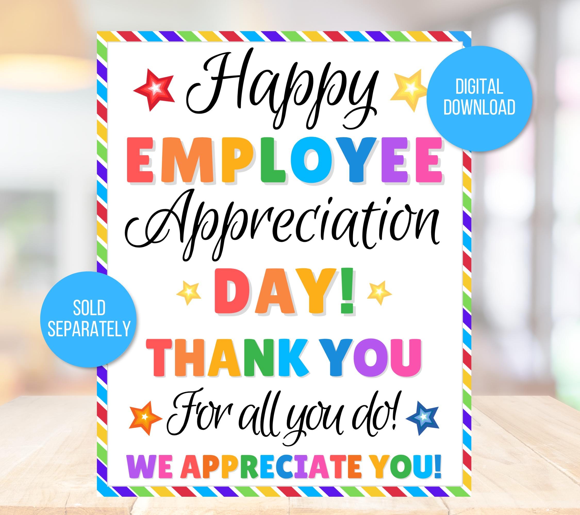 Appreciation Week Printable Sign, Thank You for All You Do, Thank You ...