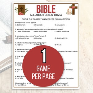 Bible Games, Bible Trivia, How Well Do You Know Jesus Game, Bible Study ...