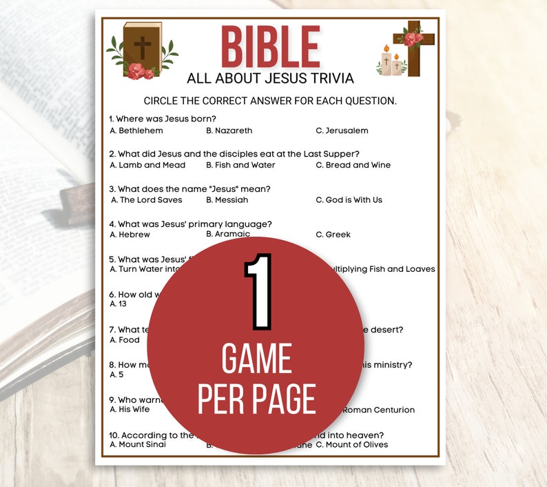 Bible Games, Bible Trivia, How Well Do You Know Jesus Game, Bible Study ...