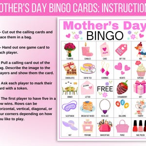 Printable Mother's Day Bingo, 60 Mother's Day Bingo Cards, Mother's Day ...
