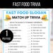 Fast Food Trivia Games, Fast Food Slogan Games, Fast Food Slogan Match ...